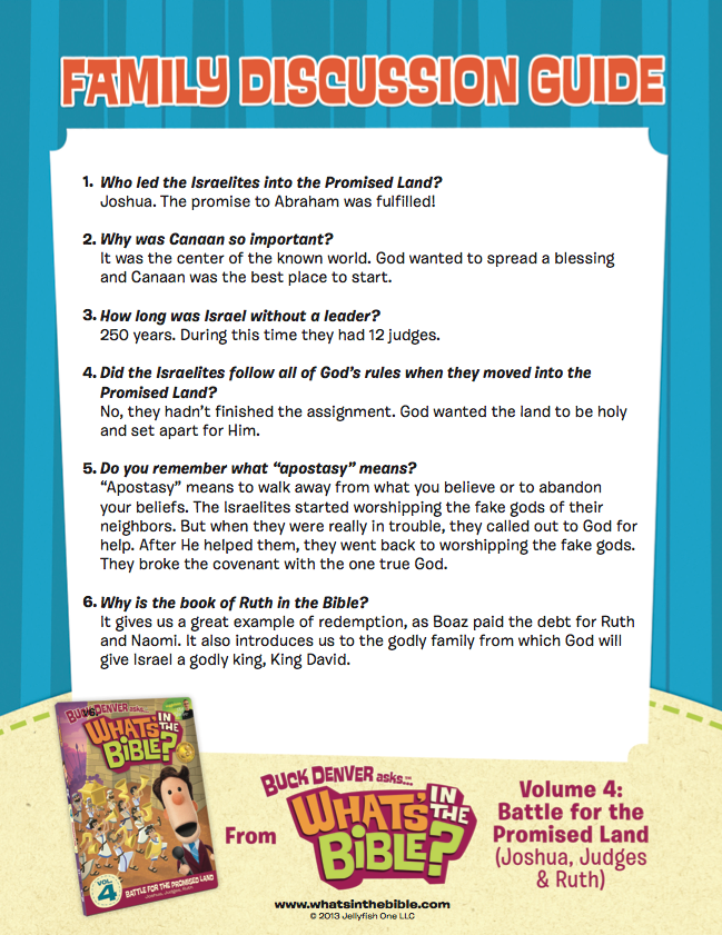 Volume 4 Family Discussion Guide - What's in the Bible? - Whats in the ...