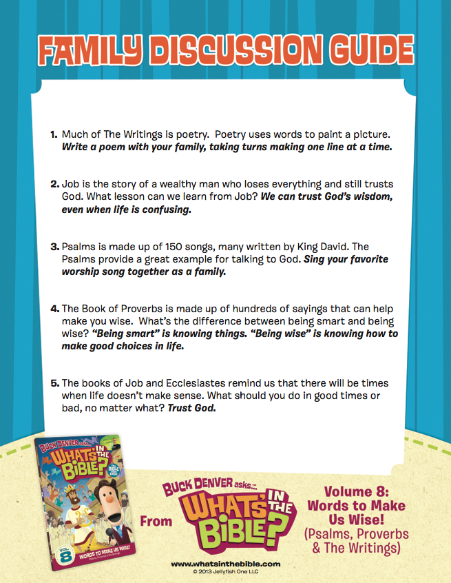 Volume 8 Family Discussion Guide - What's in the Bible? - Whats in the ...