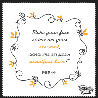 Psalm 31:16 - Verse of the Day 6/9/14 - Whats in the Bible